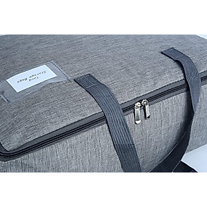 YACQ 2 Pack Large Moisture-Proof Storage Moving Travel Bag for Comforter Pillow Blanket Quilt Bedding Clothes/Water-Resistant Linen Fabric/Storage Container for Closet Under-Bed