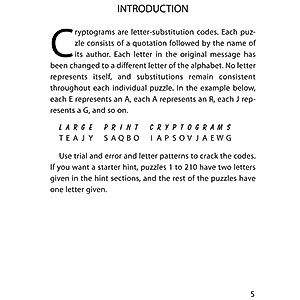 Large Print Cryptograms #2