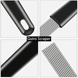 EASTROCK Guiro Scraper Latin Percussion Comb-Style Scraper 12 Inch Professional Scraper Replacement for Various Percussion Instruments