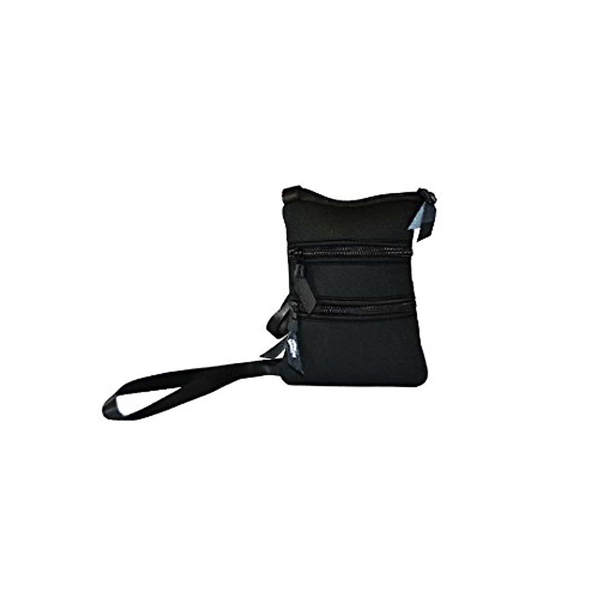 NuPouch Sling Hipster Cross Body Purse Women's Handbag, Black, 7 x 5 x 0.5 Inch