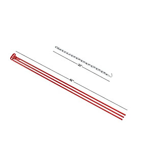 Concord Heavy Duty Camping Tripod for Outdoor Camping Campfire Cooking 48" Tall. Solid One Piece HI VIS. (Chili)