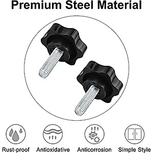 INCREWAY 24pcs Thumb Screw, M6/M8/M10x25mm Star Head Knob Tightening Screw Thumbscrew