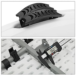 MoNiBloom 4Ft Round Folding Table, Indoor Outdoor Plastic Dining Card Table with Handle and Lock for Picnic Party Banquet Wedding, White