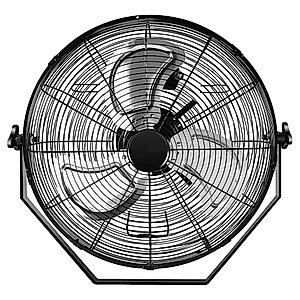 HealSmart 18 Inch Industrial Wall Mount Fan, 3 Speed Commercial Ventilation Metal Fan for Warehouse, Greenhouse, Workshop, Patio, Factory and Basement - High Velocity