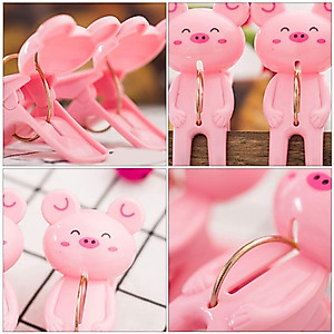 Cabilock 4pcs Beach Towel Clips Cartoon Pig Chair Clips Towel Holder Jumbo Plastic Quilt Clothes Pegs Hanging Clamps for Quilt Socks Stockings Scarf Clothes (Orange)