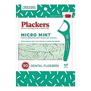 Plackers Micro Mint Freshens Breath, Dental Flossers Mint, 270 Count