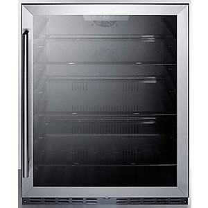 Summit AL57G 24 Inch Freestanding Counter Depth Compact Refrigerator with 4.8 cu. ft. Capacity, in Stainless Steel
