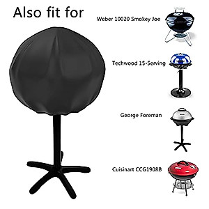 Nomiou Grill Cover for George Foreman GGR50B and Weber Jumbo Joe Charcoal Grill 18" Indoor and Outdoor Electric Grill, Easy Take Off Handle Design