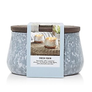Yankee Candle Fresh Rain Large Outdoor Candle,Light Blue