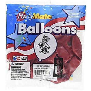 Pioneer Balloon Company 10 Count North Carolina State Latex Balloon, 11", Multicolor