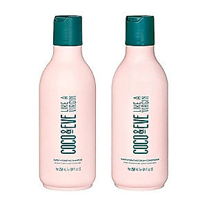 Coco & Eve Like a Virgin Super Hydrating Shampoo & Conditioner. Natural, Sulfate free Hair Care with Argan Oil, Coconut and Avocado Oil. For Dry Damaged, Color Treated Hair, Anti Frizz (8.4fl oz each)