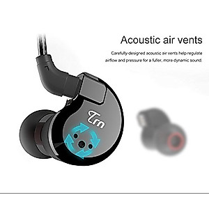 Kinboofi TRN V80 Balance in Ear Headphone, 2BA and 2DD Hi-Fidelity Stage Monitor Earphone Metal Studio Audio Headset with Detachable 2Pin Cable Netural Sound Musician Earbuds(Blue No Mic)