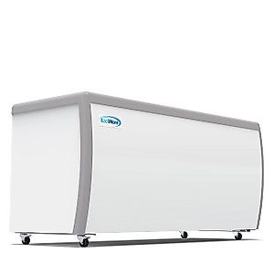 Koolmore 70 inch Commercial Ice Cream Dipping Cabinet Display Case, 12 Large Displayed Tubs, 10 Storing Tube, Sliding Glass Door, Rolling Wheels and Lockable Breaks [20 Cu. Ft.] (KM-ICD-71SD) White