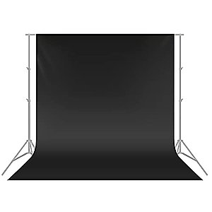 Neewer 10 x 20FT / 3 x 6M PRO Photo Studio 100% Pure Muslin Collapsible Backdrop Background for Photography,Video and Televison (Background ONLY) - BLACK