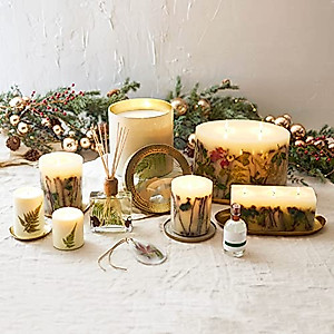 Rosy Rings Forest Round Botanical Candle 200 Hour Burn Time - Notes of Clary Sage, Creamy Sandal, White Musk Aromatherapy Candles, Woodsy Scent Aroma Luxury Candles, Long Lasting Candles Decor 6.5" H