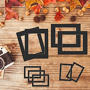 ZBEIVAN 11x14 Black Picture Mats with White Core Bevel Cut Frame Mattes for 8x10 Pictures - Pack of 12