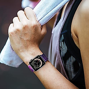 MOFREE Stretchy Strap Compatible for 40mm Apple Watch Band 41mm/40mm/38mm Series 7/6/SE/5 Adjustable Nylon Sport Women Men Printed Strap for iWatch Series 4/3/2/1 38mm/40mm Replacement Galaxy