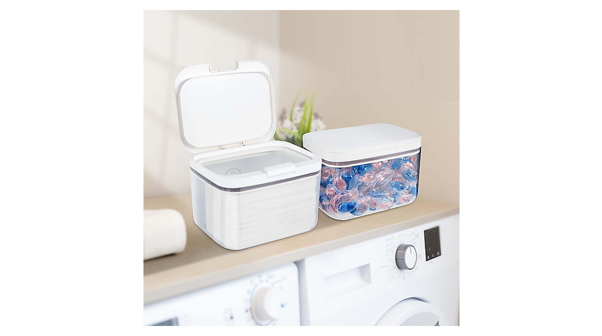 Laundry Pod Container with Lid - Large Capacity & Organized Storage