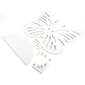 GOTOTOP Floating Wall Shelves, Butterfly Shape Storage Rack Wall Shelf Rural Style Decorative Floating Shelves for Bedroom Living Room Home Office Decoration, 13 x 4.72 x 10.63in