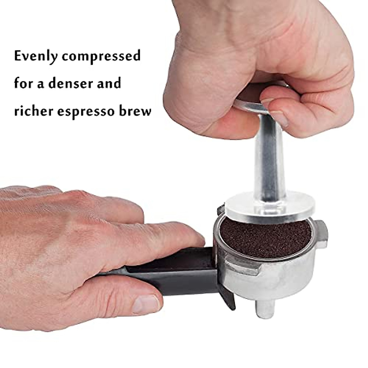 Ezebesta Dual-Sided Espresso Hand Tamper 51mm and 58mm Dual Ended Tamper Coffee Ground Press Barista Tool for Portafilter Machine