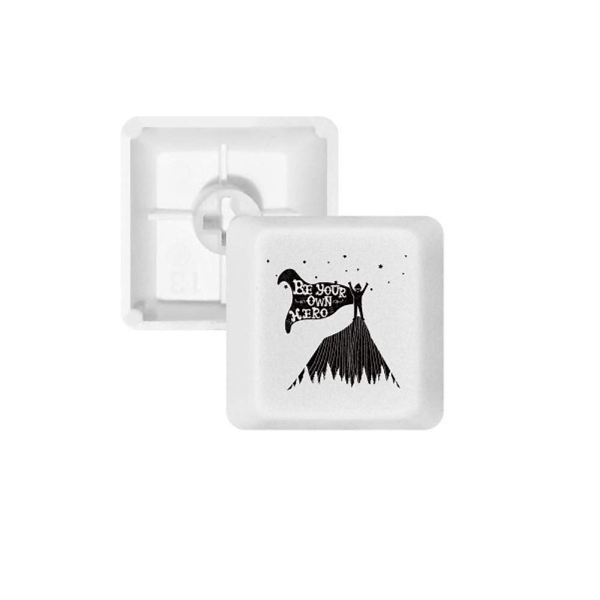 DIYthinker Be Your Own Black White Quote Keycap Mechanical Keyboard PBT Gaming Upgrade Kit