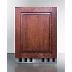 Summit 24 Inch Beverage Refrigerator, 3.1 Cu.ft., Stainless Steel Door and Interior, Shallow Depth Undercounter, Commercially Approved- SDHR2444PNR (RHD, Panel Ready)