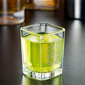 Personalized Mr and Mrs Shot Glasses 2oz Set Black Bottom Custom Engraved for Couples, Wife and Husband, Fiance and Fiancee, Bride and Groom at Wedding Party, Anniversary and Engagements