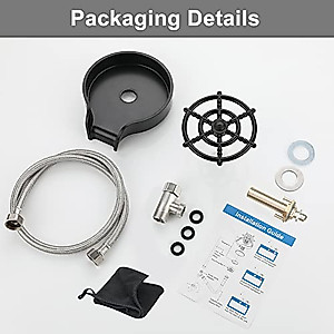 Kitchen Sink Glass Rinser,Faucet Glass Rinser for Kitchen Sinks,Bottle Washer,Kitchen Sink Accessories,Extended Threaded Rod,Black Cup Washer for Sink