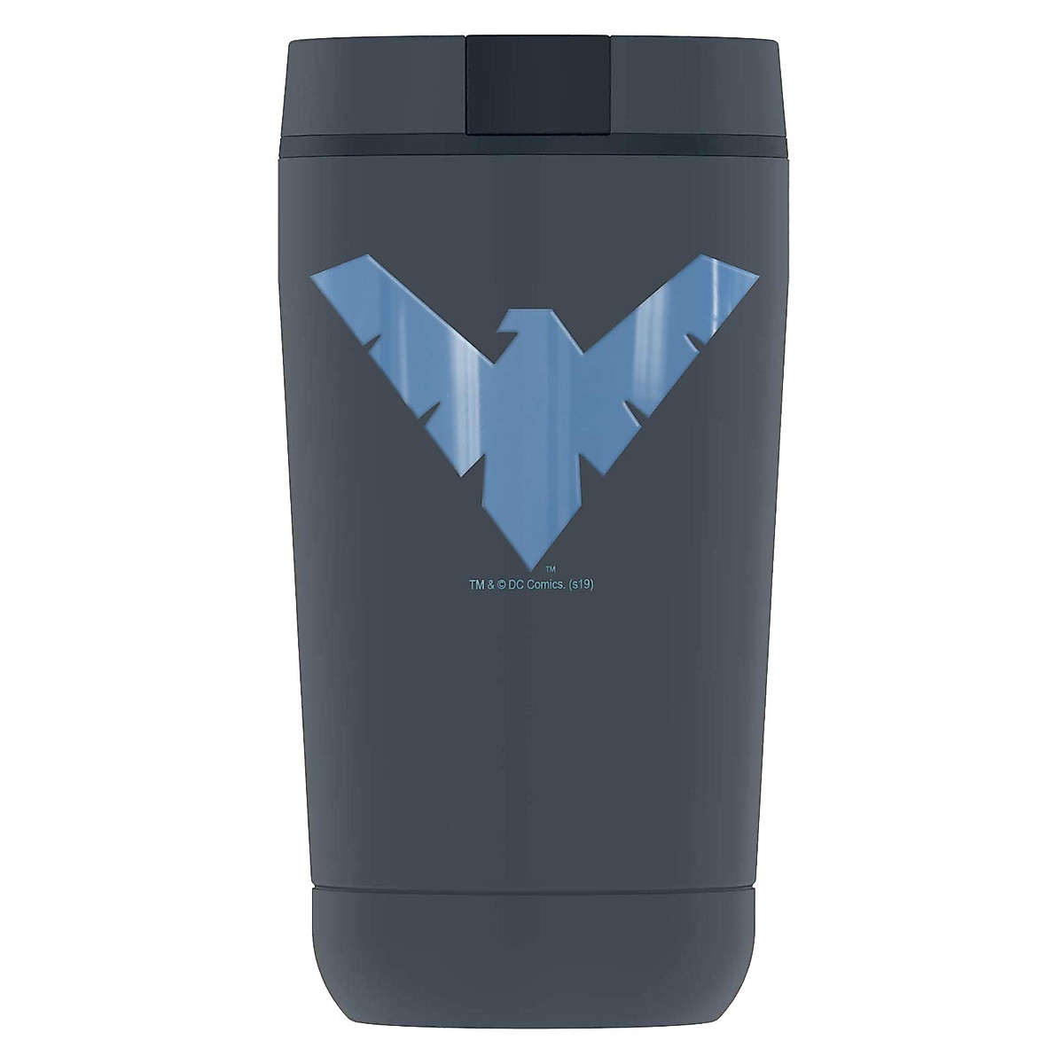 THERMOS Batman Nightwing Logo, GUARDIAN COLLECTION Stainless Steel Travel Tumbler, Vacuum insulated & Double Wall, 12oz