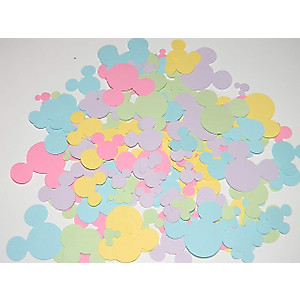 200 Minnie Mickey Mouse Inspired confetti - Pastel Colors - Birthday party Baby Shower Wedding confetti