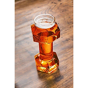 Gemsho Glass Set of 2, Dumbbell Beer Glasses | Funny Beer Mug | Beer Mugs For Men | Funny Beer Glasses | Beer Glasses Funny | Cool Beer Glasses | Giant Beer Glass