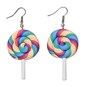 CutieJewlery Candy Gumball Gummy Bear Lollipop Cute Earrings For Women Earring (Gumball)