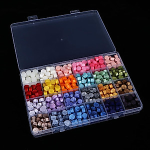 2 Pack 24 Grids Clear Plastic Organizer Box Fixed Compartment Storage Container for Craft, Beads, Jewelry, Small Parts, 7.4X5.1X0.86 INCH