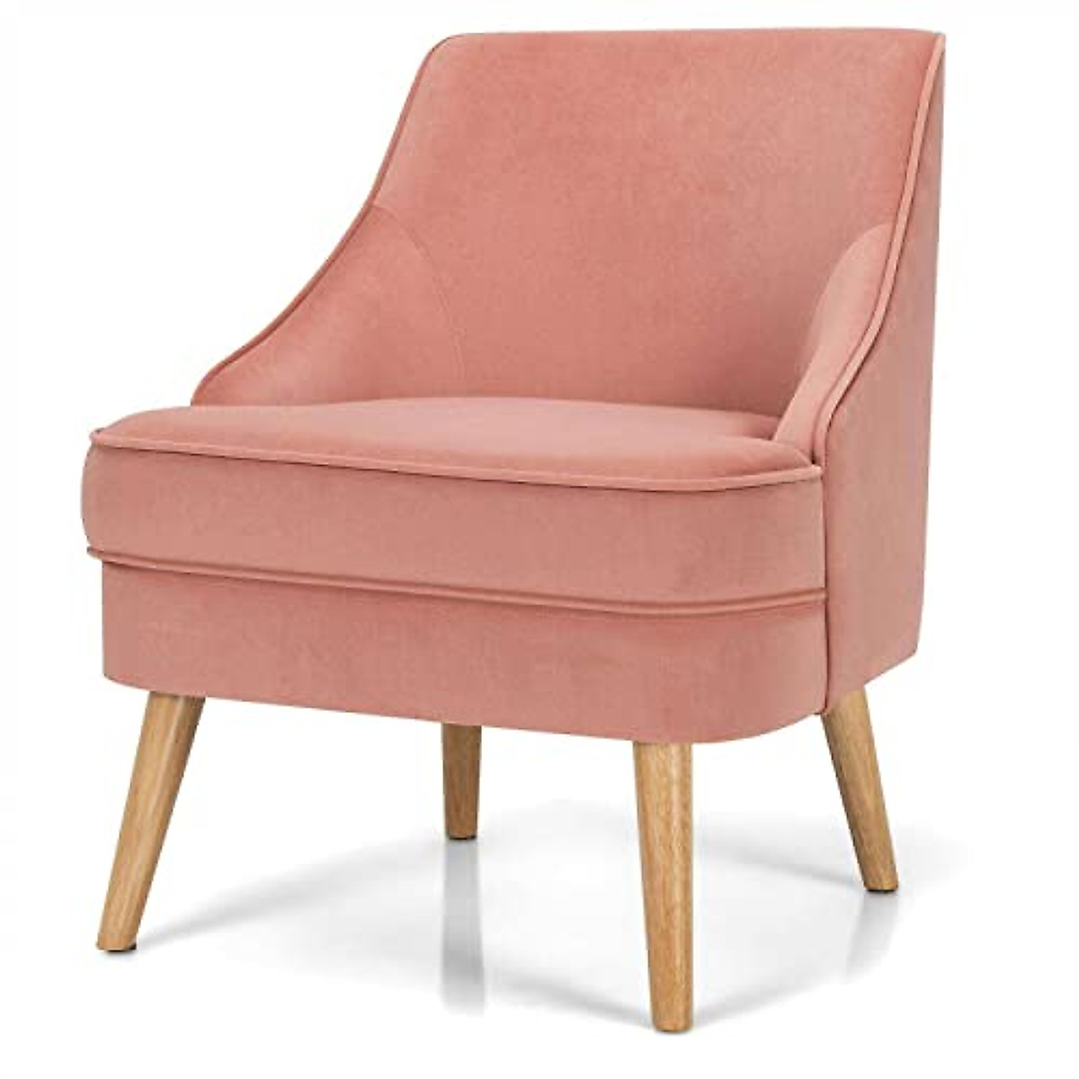 SDQF Single Sofa w/Wood Legs, Pink Sofa Sofa Bed Sofas for Living Room Living Room Furniture Floor Sofa Furniture for Living Room Sofa Bed Couch Fold Out Couch Bed