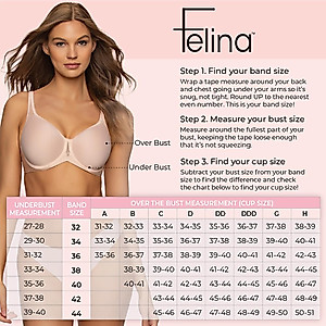 Felina Marvelous Side Smoothing T-Shirt Bra Warm Nude