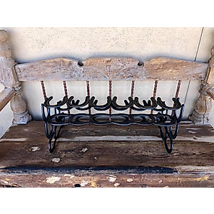 VOFMK Boot Rack, 6 Pairs of Boots, Horseshoe Decor, Horseshoe Art, Boot Holder, Shoe Organizer, Cowboy Boot Rack, Gift for her or him