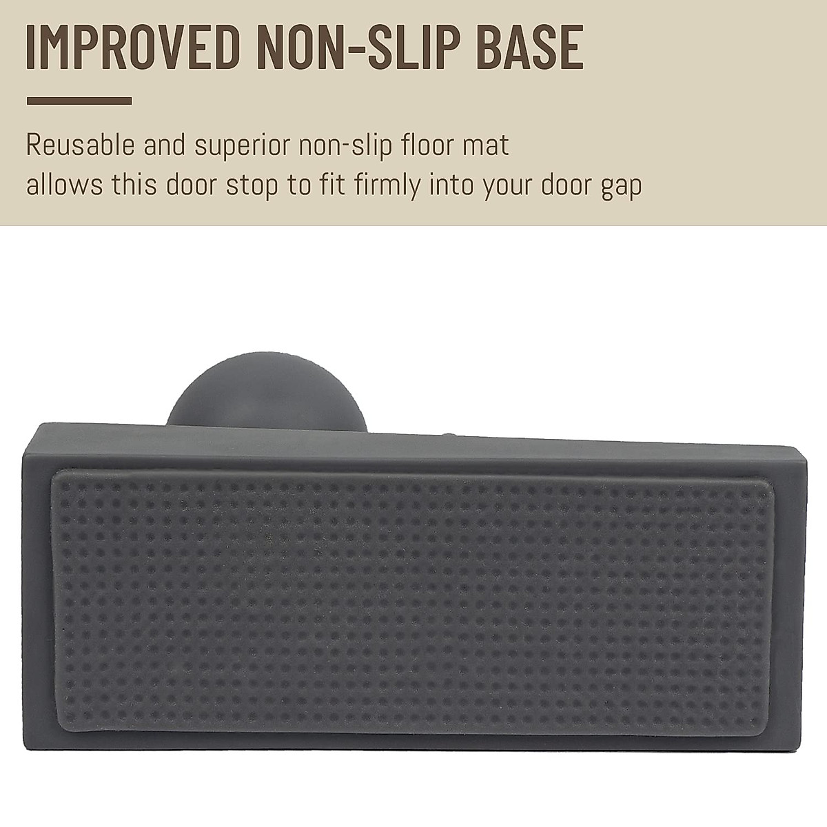 Omoojee Decorative Door Stopper, 2 Pack, Effective to Hold Your Door Open,Cute Door Wedge for Home and Office, Gray(Patented)