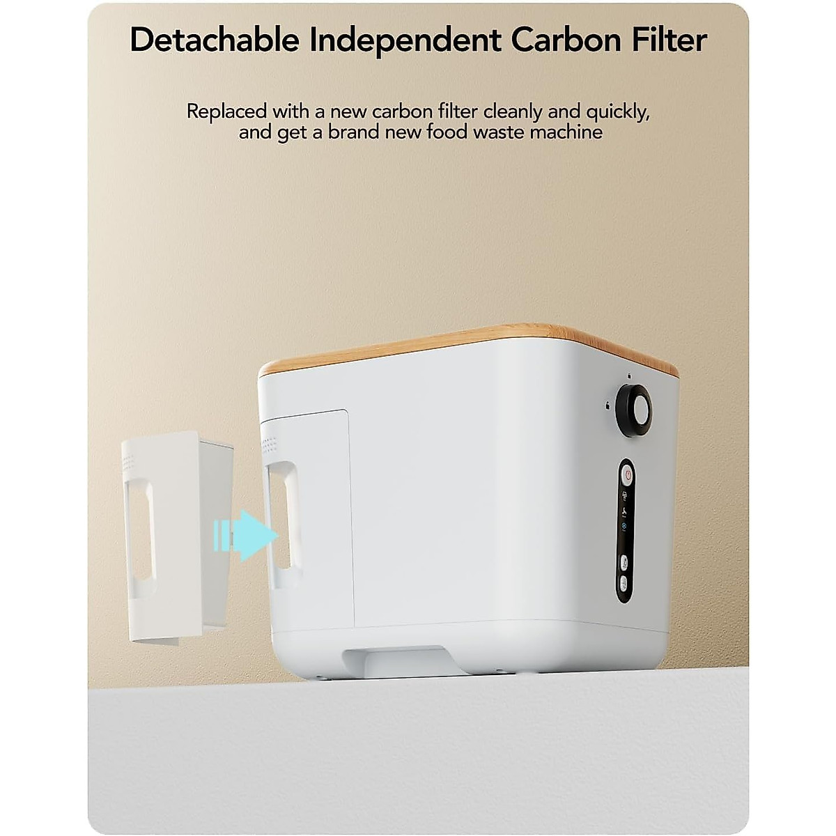 iDOO Smart Kitchen Composter, Electric Food Compost Bin, Indoor Countertop Food Cycler, Home Automated Composting Machine, Odorless and Compact Mixer Grinder, 3L Capacity Turn Waste to Compost