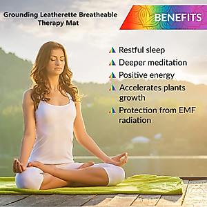 Grounding Therapy Mat (54‘’ * 71‘’) Set + 1 Copper Infused Pillowcase Grounding Mattress Cover Pad Anti- Aging, Beauty Face, Grounding Sheets for Better Sleep, Relieve Pain
