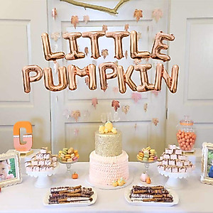 Little Pumpkin 16" Letter balloons Banner Champagne Gold Birthday Banners First Birthday Baby Shower Photo Prop Garland Banners Decor