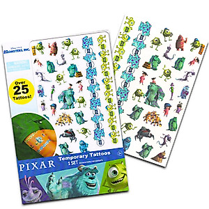 Pixar Disney Party Supplies For Kids - 100 Temporary Tattoos Party Favors. Featuring Tsum Tsum, Finding Nemo, Disney Cars, and Toy Story!