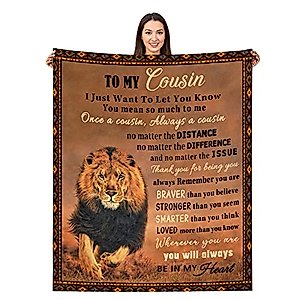 Nahjiiem Cousin Blanket, Cousin Gifts, to My Cousin Blanket, Cousin Blanket for Men, Valentine's Day Gifts for Cousin 50"×60"