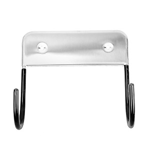 LIFKOME 2pcs washcloth Holder Black Hooks Black Metal Shelf Wall Towel Clothes Mount Ironing Board Bracket Electric Iron Holder Electric Iron Organizer Ironing Doard Shelf Hanger