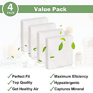 Future Way HFT600 Humidifier Filter T Compatible with Honeywell HEV620 & HEV615 Series Humidifiers, 4-Pack