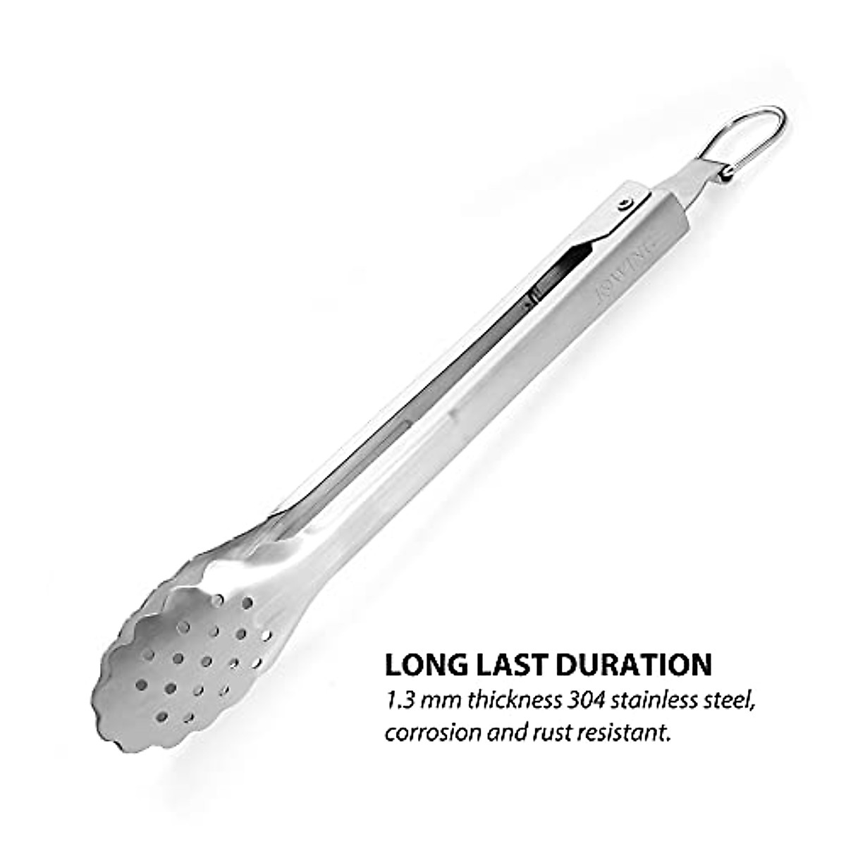 Premium 304 Stainless Steel Barbecue Turners Set, Heavy Duty Cooking Kitchen BBQ Tongs, 10" and 12"