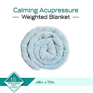 Weighted Blanket with Removable Cover, 15lb, 48"x72", Grey