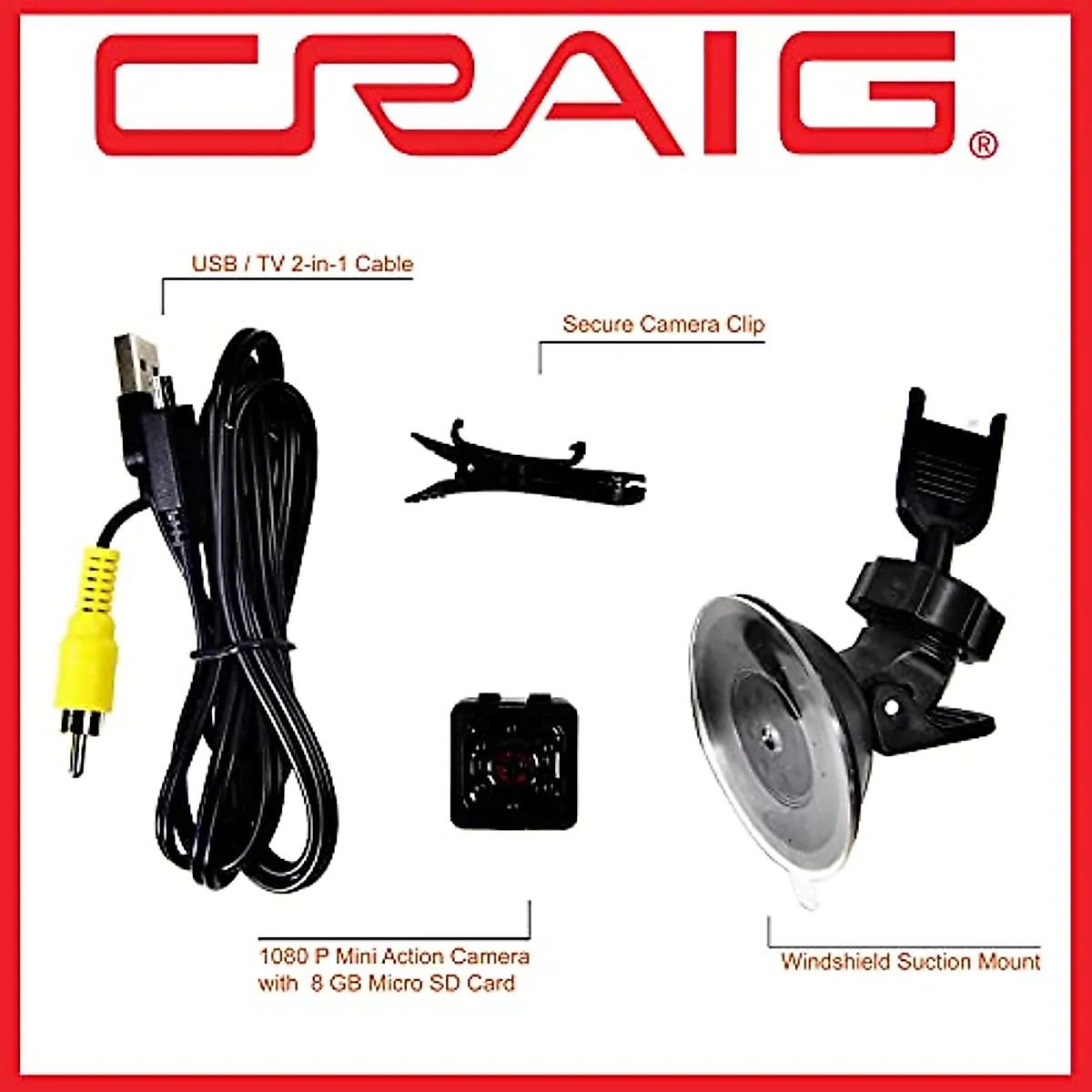 Magnavox MCC9043 Mini Dash Cam with 1080p High Resolution and Built-In Microphone in Black | Supports Loop Recording | Motion Detection | Ultra-wide Angle Lens | Car Dashboard Camera Recorder |