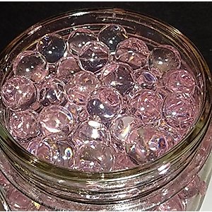 water beads Translucent Pink Lemonade water absorbing & expanding vase filler decorations Store & release to reduce watering for lucky bamboo plants & flowers, Fresh & silk florals