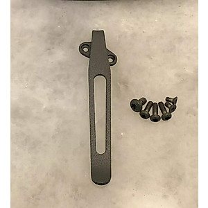 Gray Titanium Deep Pocket Clip & Screw Set For Kershaw 1660 Leek Frame Lock Only