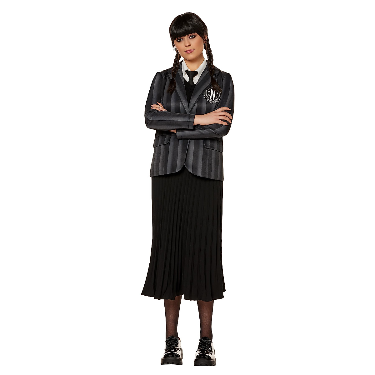 Spirit Halloween Wednesday Adult Nevermore Jacket - L | Officially Licensed | The Addams Family